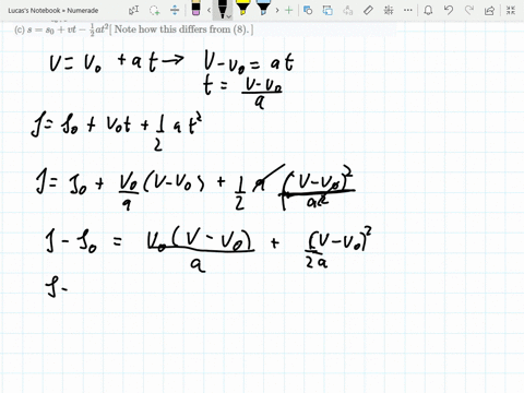 ⏩SOLVED:Formulas (8) and (9) for uniformly accelerated motion can be ...
