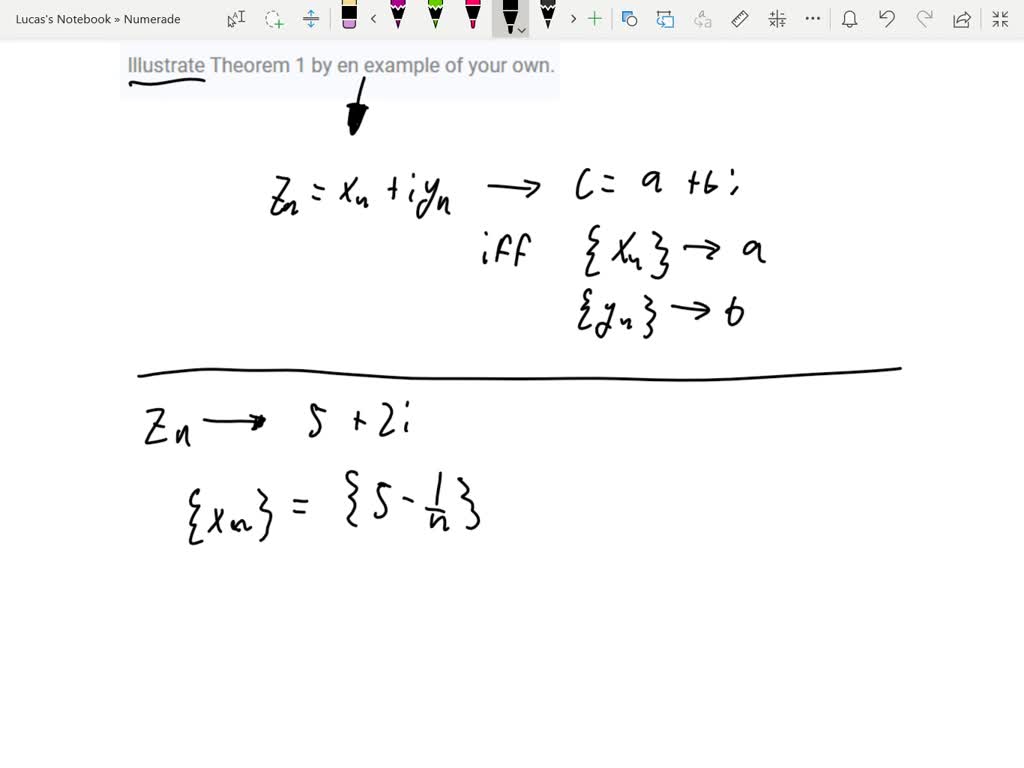 SOLVED:Illustrate Theorem 1 by en example of your own.