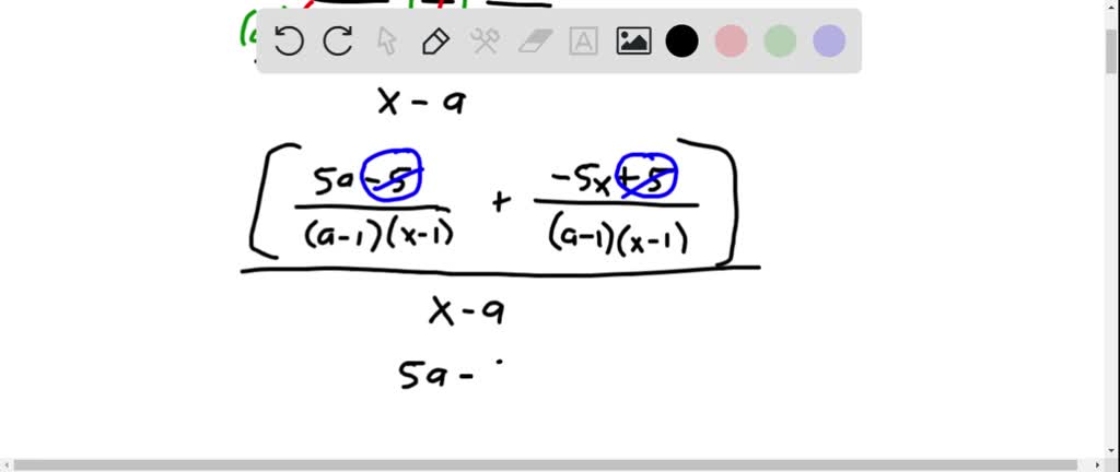 SOLVED Simplify The Expression frac frac 5 x 1 frac 5 a 1 x a solved-simplify-the-expression-frac-frac-5-x-1-frac-5-a-1-x-a