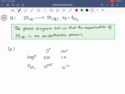 SOLVED:The phase diagram for SO2 is shown here. (a) What does this ...