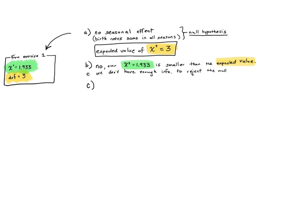 SOLVED:Human births, again For the births in Exercise 1 , a) If there is no seasonal effect ...