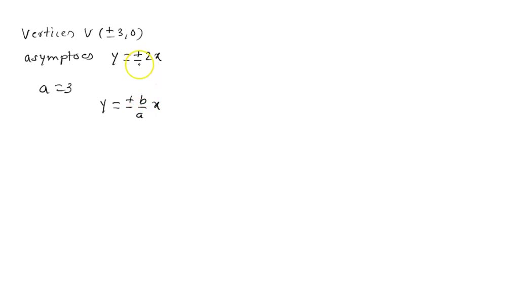 SOLVED: Encuentre la ecuación para la hỉpérbola que tiene su centro en ...