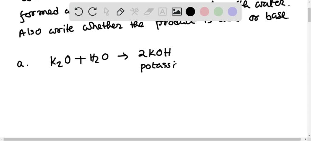 SOLVED:Give the formula for the compound formed when (a) potassium ...