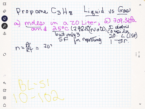SOLVED:8a_ Calculate the partial pressure of propane (C,H;) in a ...