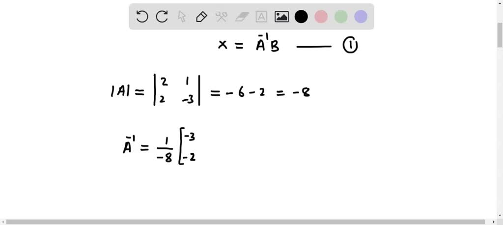 SOLVED: Use matrix inversion to solve the given systems of linear ...