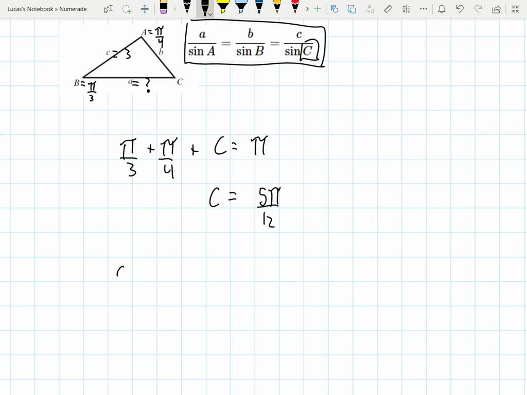 SOLVED:A B C is an arbitrary triangle with sides a, b and c, opposite to angles A, B, and C ...