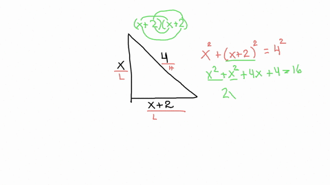 The hypotenuse of a right triangle measures 4 in. One leg of the ...