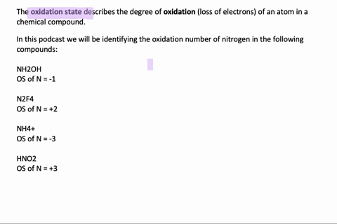 SOLVED:Give the oxidation number of bromine in the following: (a ...