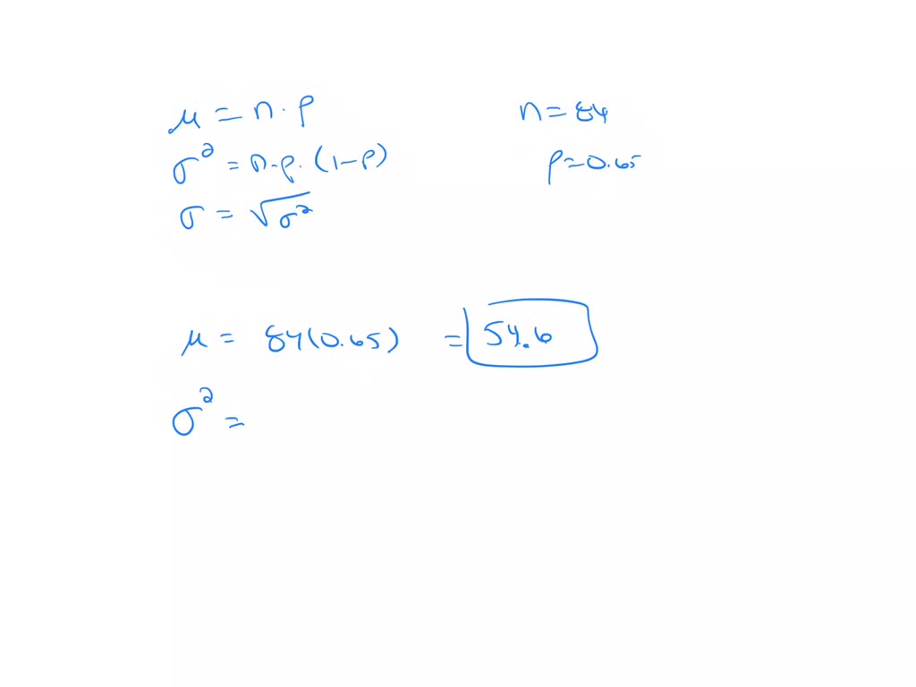 Find the mean, variance, and standard deviation of the binomial ...