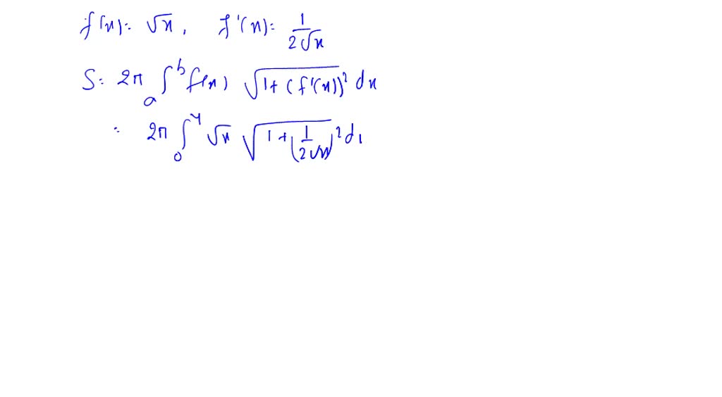 SOLVED:A curve on an interval is rotated about an axis. (a) Set up the integral for determining ...