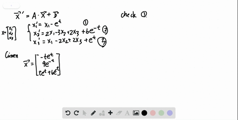 Verify that the given vector function 𝐱 defines a solution to 𝐱^'=A 𝐱+𝐛 ...