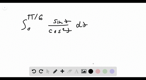 SOLVED:Evaluate the definite integral. ∫^π/60 (sint)/(cos^ 2 t) dt