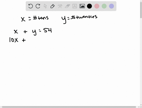 SOLVED:In the following exercises, translate to a system of equations and solve. A cashier has ...