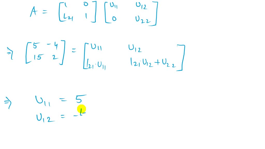 Solved Use The Procedure Illustrated In Example 2 To Find The Lu Factorization Of The Given