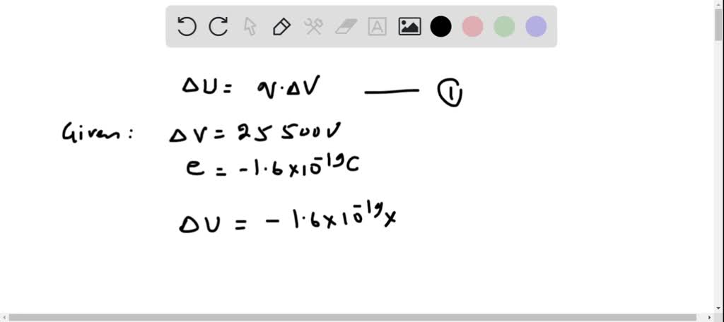 SOLVED:Find the change in electric potential energy for an electron ...