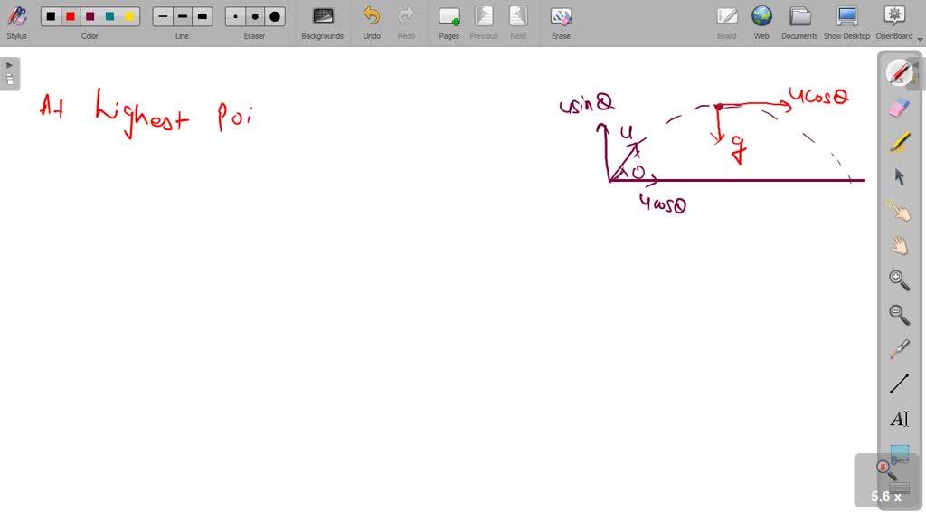 Solved In Case Of A Projectile Motion What Is The Angle Between The