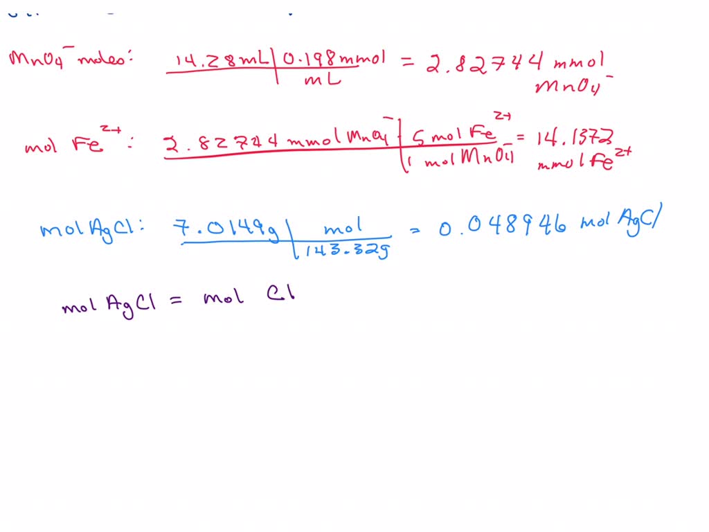 SOLVED: A mixture of FeCl2 and NaCl is dissolved in water, and addition ...