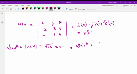 SOLVED:Find the length and direction (when defined) of 𝐮 ×𝐯 and 𝐯 ×𝐮. 𝐮 ...