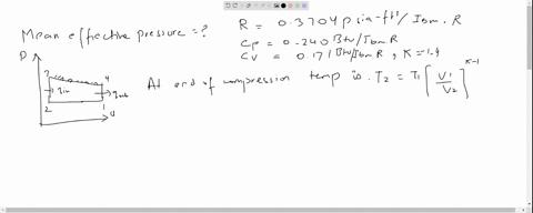 Determine the mean effective pressure of an ideal Otto cycle that uses ...