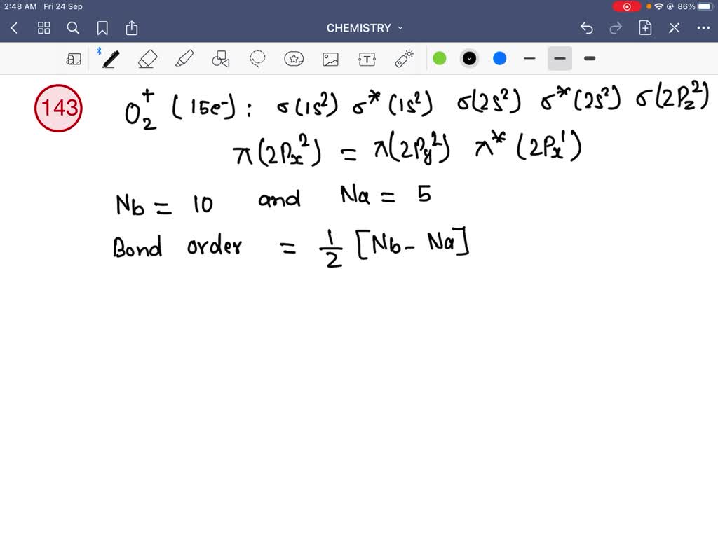 According to molecular orbital theory which of the following statement ...