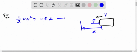 SOLVED:A constant retarding force is applied to stop a train. If the ...