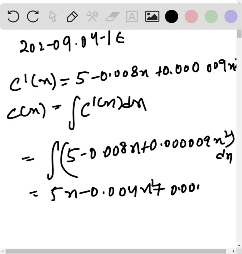 SOLVED:The marginal cost function C^'(x) was defined to be the ...