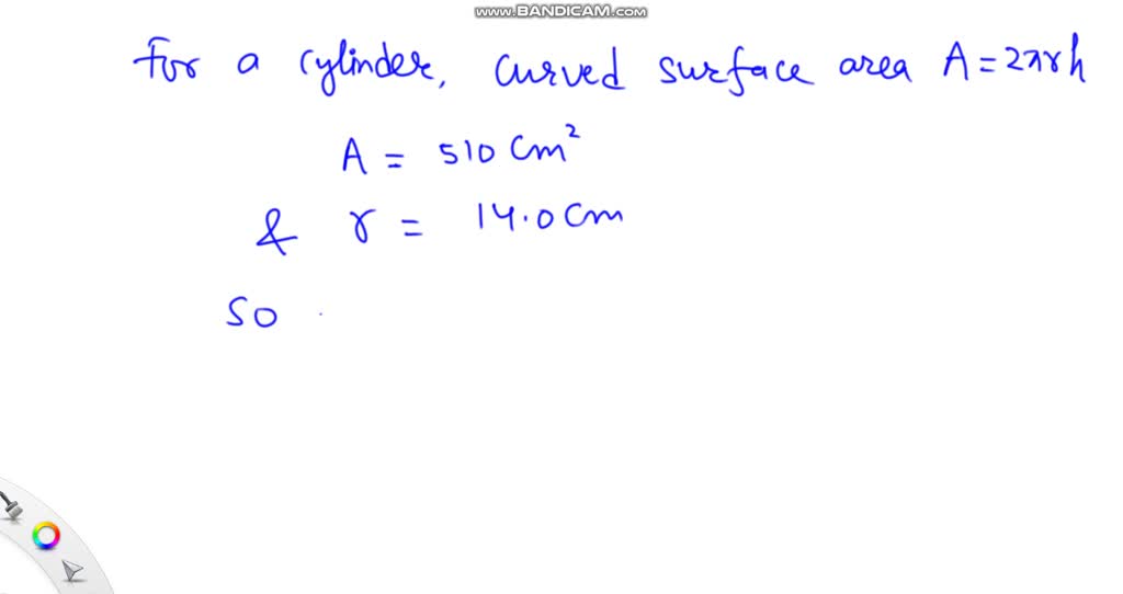 ⏩SOLVED:Is the length of the side of a square. A=2 πr h h | Numerade