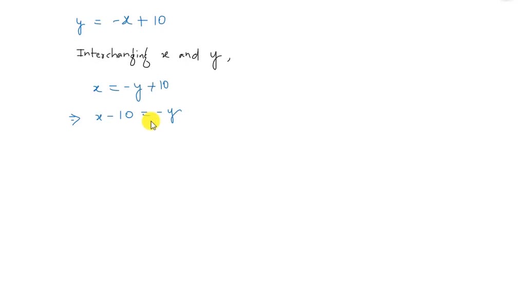 Write an equation of the inverse for each one-to-one function as ... Write an equation of the inverse for each one-to-one function as ...