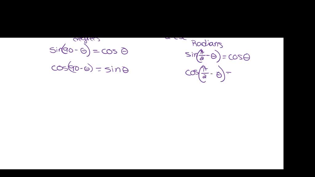 ⏩SOLVED:Give the six cofunction identities. | Numerade
