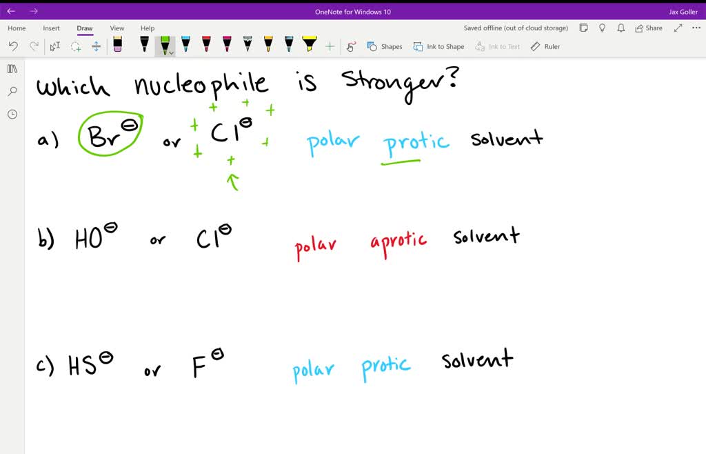 SOLVED:Identify the stronger nucleophile in each pair of anions. a. Br ...