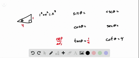 SOLVED:Use the given value of a trigonometric function of θto find the values of the other five ...