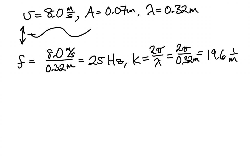 Transverse waves on a string have wave speed 8.00 m / s, amplitude 0. ...