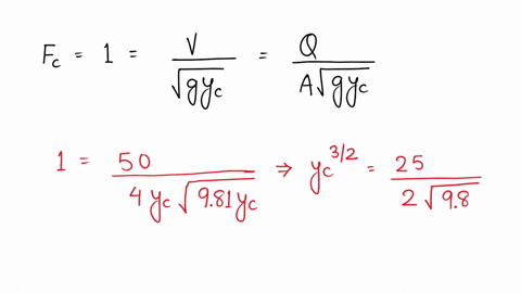 SOLVED: The rectangular channel transports water at 4 m^3 / s ...