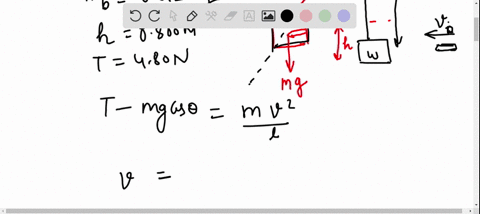 A small wooden block with mass 0.800 kg is suspended from the lower end of a light cord that is ...