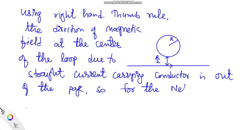 SOLVED:A current-carrying circular loop of radius R is placed next to a long, straight wire, as ...