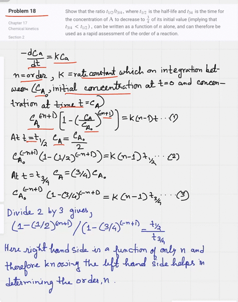 SOLVED:Derive the integrated form of a third-order rate law v=kr[A]^2[B ...