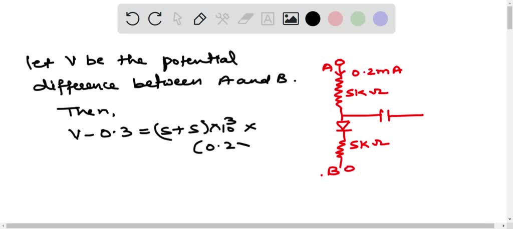 SOLVED:In the circuit shown in figure. If the diode forward voltage ...