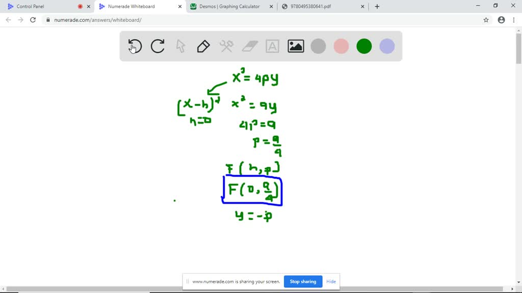SOLVED Find The Focus Directrix And Focal Diameter Of The Parabola
