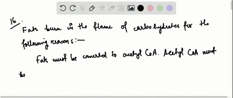 SOLVED:An accurate adage. An old biochemistry adage is that fats burn ...