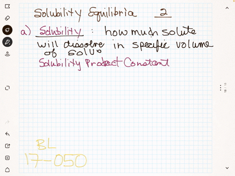 SOLVED:(a) Why is the concentration of undissolved solid not explicitly ...