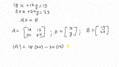 SOLVED:Use an inverse matrix to solve (if possible) the system of ...