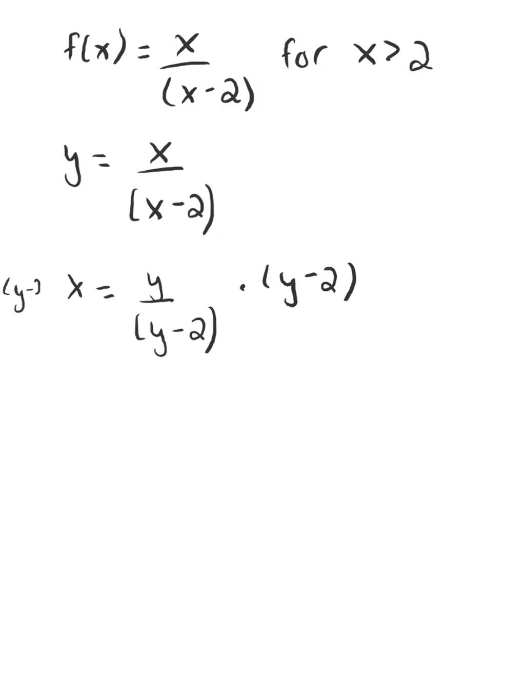 SOLVED Find The Inverse F 1 x Of Each Function on The Given Interval