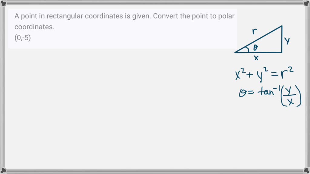 SOLVED:A point in rectangular coordinates is given. Convert the point ... SOLVED:A point in rectangular coordinates is given. Convert the point ...