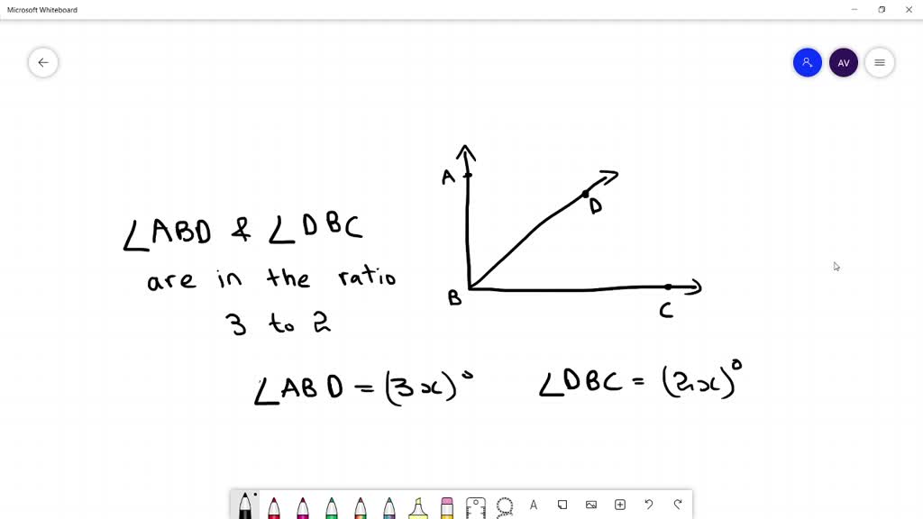 ∠ABC is a right angle. The ratio of the measures of ∠ABD and ∠DBC is 3 ...