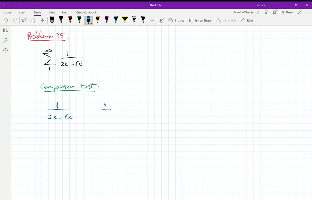 SOLVED:Comparison tests Use the Comparison Test or Limit Comparison ...