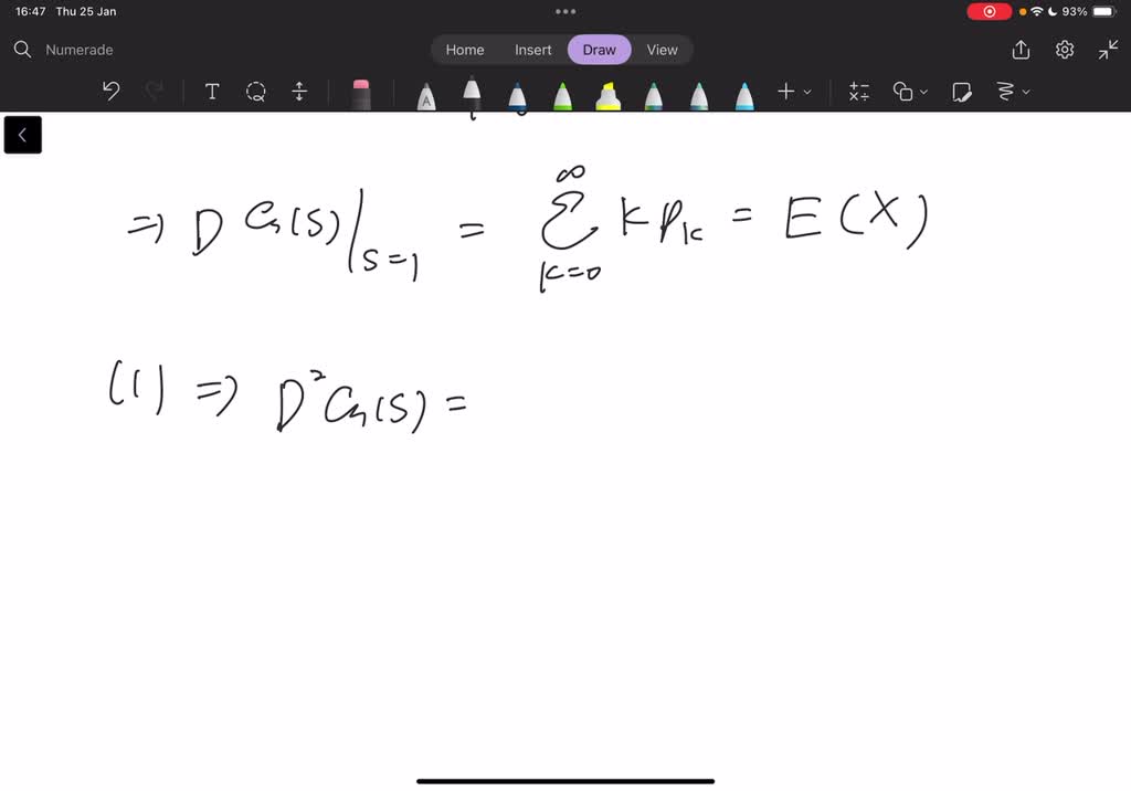 SOLVED: A random variable X has a probability generating function GX(t)=k(1+2 t)^3. a Find the ...