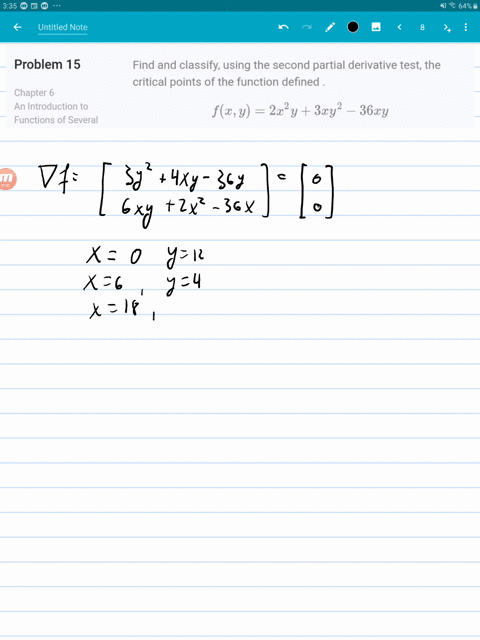 SOLVED:Find and classify, using the second partial derivative test, the ...