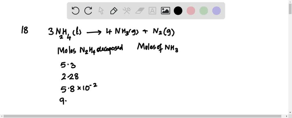 SOLVED:For the reaction shown, calculate how many moles of NH3 form when each amount of reactant ...