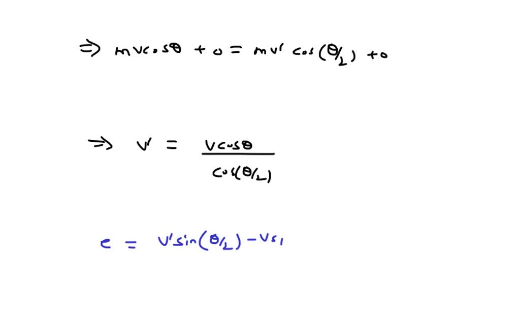 SOLVED: Determine the value of the coefficient of restitution e for which the outgoing angle is ...
