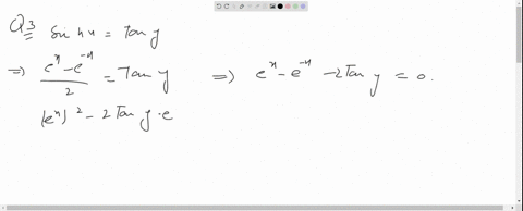 SOLVED:Express cosh 2 x and sinh2 x in exponential form and hence solve ...